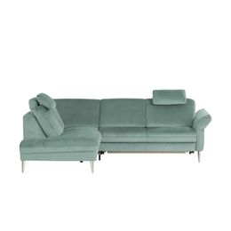 meinSofa Ecksofa Helen ¦ grün ¦ Maße (cm): B: 249 H: 83 T: 185