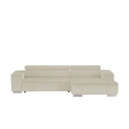 U.N.O uno Ecksofa mit Kopfteilverstellung Origo ¦ beige ¦ Maße (cm): B: 307