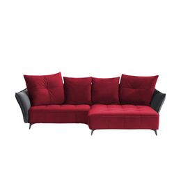 Höffner Ecksofa Crease ¦ rot ¦ Maße (cm): B: 290 H: 80 T: 175