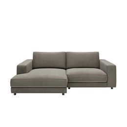 Jette Home Ecksofa in Feincord Sila ¦ grau ¦ Maße (cm): B: 250 H: 85