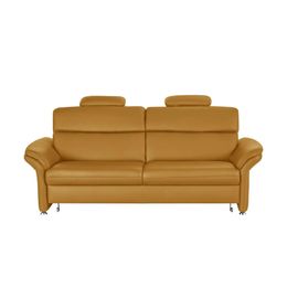 meinSofa Einzelsofa Leder Manon ¦ gelb ¦ Maße (cm): B: 228 H: 94 T: 9