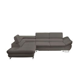 switch Ecksofa aus Kunstleder Fabio ¦ grau ¦ Maße (cm): B: 280 H: 69