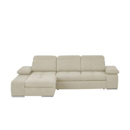 switch Ecksofa Webstoff Avilla ¦ beige ¦ Maße (cm): B: 285 H: 86 T: 1