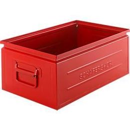 Schäfer Shop Schäfer Shop Select Stapelbox, 29,5 l, 50 kg, L 527 x B 308 x H 200 mm, Stahl, RAL 3000 (feuerrot)