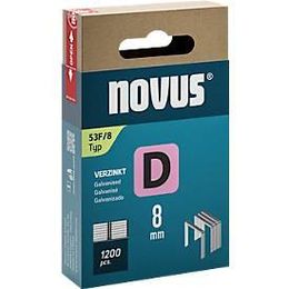Novus Heftklammern Typ D, Länge 8 mm, Stahldraht, 1200 St.