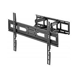 Manhattan TV & Monitor Mount, Wall, Full Motion, 1 screen, Screen Sizes: 37-65", Black, VESA 100x100 to 600x400mm, Max 40kg, LFD, Tilt & Swivel with 3 Pivots, Lifetime Warranty - Befestigungskit (Wandmontage) - Voll beweglich - für Flachbildschirm...