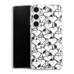 DeinDesign Galaxy S24+ Handy Silikon H&uuml;lle Case transparent Handyh&uuml;lle Peanuts Snoopy Muster Silikon Case