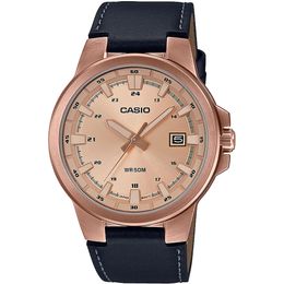 Quarzuhr CASIO TIMELESS COLLECTION "MTP-E173RL-5AVEF" Armbanduhren schwarz Damen Armbanduhr, Herrenuhr, Damenuhr, analog, Datum