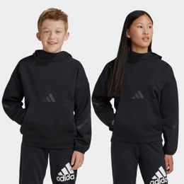 Kapuzensweatshirt adidas Sportswear "J Z.N.E. HD" Gr. 176, schwarz (black, black) Kinder Sweatshirts