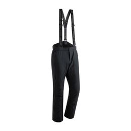 Skihose Maier Sports "Joscha Slim" Gr. 52, Normalgrößen, schwarz Herren Hosen Schneehose mit Hosenträgern, windwasserdicht, Slim Fit