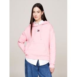 Kapuzensweatshirt Tommy Jeans "TJW BXY BADGE HOODIE" Gr. L (40), pink (ballet pink) Damen Sweatshirts mit Logostickerei