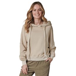 Kapuzensweatshirt Zhrill "ODA" Gr. S/M, beige (fog) Damen Sweatshirts mit Kapuze