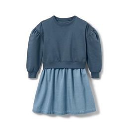 Tchibo Kinder-Sweatkleid - Blau - Kinder - Gr.: 122/128