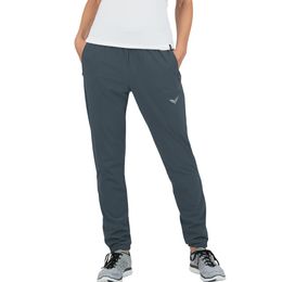 Jerseyhose TRIGEMA "TRIGEMA Freizeithose mit Bein-Reißverschluss" Gr. L, US-Größen, grau (anthrazit) Damen Hosen