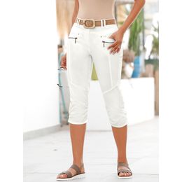 Caprihose Casual Looks Gr. 52, Normalgrößen, beige (ecru) Damen Hosen