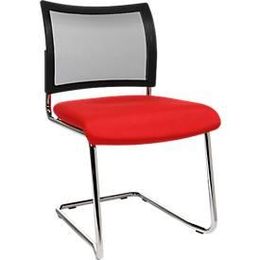 Topstar Freischwinger SEAT POINT, Netz, ohne Armlehnen, stapelbar, im 2er-Set, rot