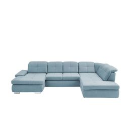 Lounge Collection Wohnlandschaft aus Mikrofaser Affair ¦ blau ¦ Maße