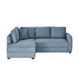 bobb Ecksofa mit Boxspringpolsterung Lisa de Luxe ¦ blau ¦ Maße (cm)