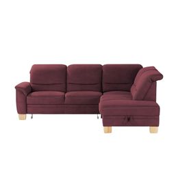 meinSofa Ecksofa Liva ¦ rot ¦ Maße (cm): B: 254 H: 106 T: 224