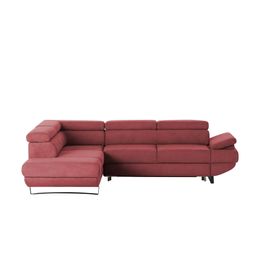 switch Ecksofa aus Mikrofaser Gio ¦ rot ¦ Maße (cm): B: 263 H: 74 T: