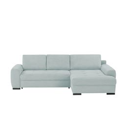 bobb Ecksofa in kuscheligem Cordstoff Soumia ¦ blau ¦ Maße (cm): B: 2