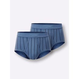 w&auml;schepur men Herren Slip, hellblau-gestreift, Gr&ouml;&szlig;e 6