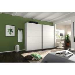 Schwebetürenschrank Rauch "Quadra Kleiderschrank BESTSELLER Schrank Gaderobe" Schränke Gr. B/H/T: 271 cm x 230 cm x 62 cm, 2 St., weiß mit Möglichkeit zur individuellen Frontgestaltung, leichtgängige Türen