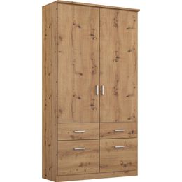 Kleiderschrank Rauch "Kleiderschrank Schrank Garderobe deckenhoher BREMEN" Schränke Gr. B/H/T: 91 cm x 199 cm x 58 cm, ohne Spiegel, 2, braun (eiche artisan) in vielen Farben und Ausführungen MADE IN GERMANY