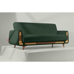 Gustavo ii Sofa 3 Personen, Dunkelgrün - Konsimo