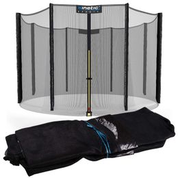 KINETIC SPORTS Trampolin Sicherheitsnetz - Ersatznetz mit Reißverschluss, Schutznetz Ersatz Fangnetz für Gartentrampoline Ø 244 cm Ø 244 cm, für 6 Netzpfosten