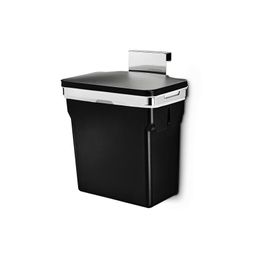 simplehuman 10L Einbau-Mülleimer, robustes Stahlgestell