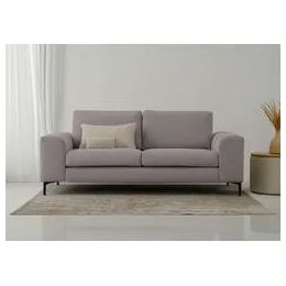 2,5-Sitzer Inosign "Henry" Sofas Gr. B/H/T: 214cm x 84cm x 95cm, Struktur-Chenille, grau mit Metallbeinen, in modernem Design