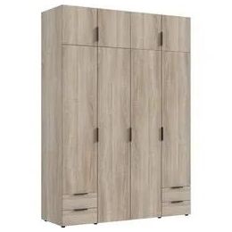 Kleiderschrank wimex "Modena" Schränke Gr. B/H/T: 160cm x 225cm x 54cm, braun (eiche sägera) Drehtüren-Schrankprogramm