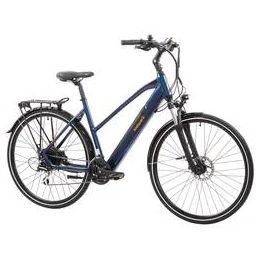 E-Bike Tretwerk "Seville 5.0" E-Bikes Gr. 50cm, 28 Zoll (71,12cm), blau Pedelec, Elektrofahrrad für Damen u. Herren