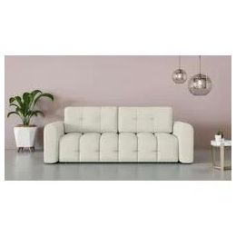 3-Sitzer Inosign "Manilla" Sofas Gr. B/H/T: 244cm x 91cm x 117cm, Struktur, mit Bettfunktion und Bettkasten, beige (creme)