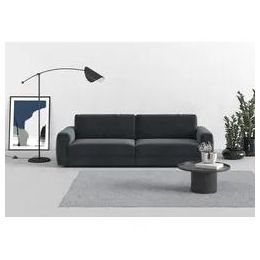 Big-Sofa Trendmanufaktur "Bourbon", grau (anthrazit), B:264cm H:84cm T:126cm, 88% Polyester, 12% Polyacryl, Sofas, extra tiefe Sitzfläche, wahlweise mit Sitztiefenverstellung bestellbar