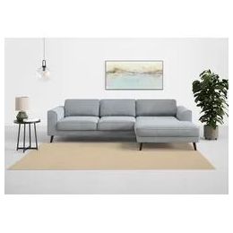 Ecksofa Trendmanufaktur "Lumber Jack, elegantes Designsofa, L-Form" Sofas Gr. B/H/T: 280cm x 85cm x 167cm, Breitcord, Recamiere rechts-Bettfunktion links, mit Bettfunktion-mit Bettkasten, grau wahlweise mit Bettfunktion u. Bettkasten