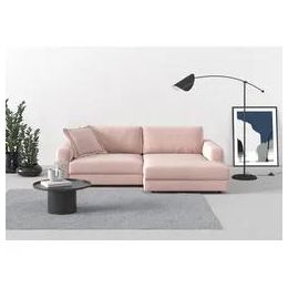 Ecksofa Trendmanufaktur "Bourbon" Sofas Gr. B/H/T: 250 cm x 84 cm x 176 cm, Struktur fein, mega-Recamiere rechts, lila (flieder) mit extra hohem Sitzkomfort, auch in Cord erhältlich