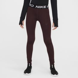 Nike Pro Leak Protection: Periodensichere Dri-FIT Leggings für ältere Kinder - Rot