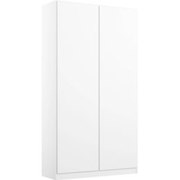 Drehtürenschrank Rauch "Kleiderschrank Schrank Garderobe Garderobenschrank NIDDA" Schränke Gr. B/H/T: 91cm x 197cm x 54cm, 2 St., weiß Drehtürenschrank Kleiderschrank Schränke mit griffloser Front MADE IN GERMANY