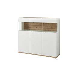 Höffner Highboard Light Line 2 Neo ¦ weiß ¦ Maße (cm): B: 149 H: 133 T: 41