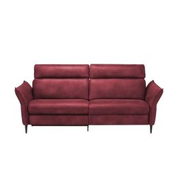 Hukla Sofa 3-sitzig Solea ¦ rot ¦ Maße (cm): B: 224 T: 95