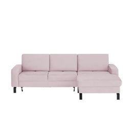 Höffner Ecksofa Coline Move ¦ rosa/pink ¦ Maße (cm): B: 258 H: 85 T: 185