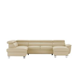 U.N.O uno Wohnlandschaft aus Echtleder Avola ¦ beige ¦ Maße (cm): B: 315 H: