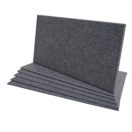 6er-Set Akustikwandpaneel MCW-L52, Wandpaneele Akustikplatten, schalld&auml;mmend 1qm Fl&auml;che 60x30cm ~ grau