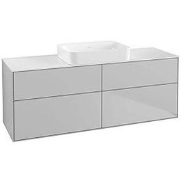 Villeroy & Boch Villeroy und Boch Finion Waschtischunterschrank G73100GJ 160x60,3x50,1cm, Glass White Matt, Light grey matt