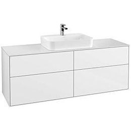 Villeroy & Boch Villeroy und Boch Finion Waschtischunterschrank F44100GF 160x60,3cm, Abdeckplatte white matt, Glossy white lacquer