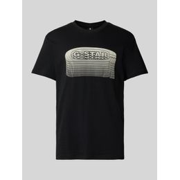 G-Star Raw T-Shirt mit geripptem Rundhalsausschnitt