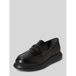 K by KARL LAGERFELD Loafers aus Leder mit Label-Applikation