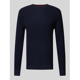 Tom Tailor Regular Fit Strickpullover mit geripptem Rundhalsausschnitt